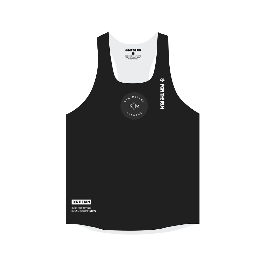 Kim Miller Fitness - Harper Men's Singlet - Black – For The Run